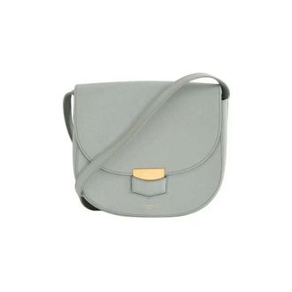 Celine Sac port&eacute; &eacute;paule Trotteur en cuir bleu