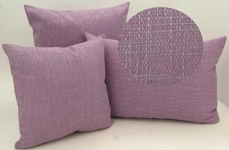 Heimtexland edle Kissenhülle meliert mit Struktur in hochwertiger Bouclé Leinen-Optik mit Reißverschluß - in Flieder 40x60 cm - Kissen Typ314