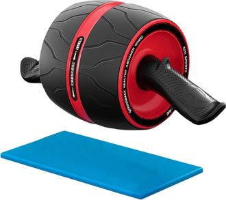 Generico Bauchroller | Muskeltrainer mit 2 Rädern | kompakter, rutschfester Krafttrainer mit Knieschoner für Männer, Frauen, Jugendliche und Erwachsene