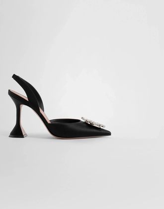 Amina Muaddi Begum sling satin pumps