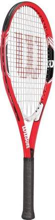 Wilson Damen/Herren-Tennisschl&auml;ger, Anf&auml;nger, Federer, Griffst&auml;rke 3, Aluminium, Rot/Schwarz, WRT30480U3