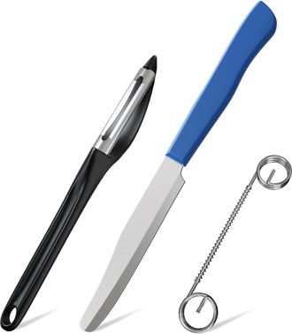 Plys Zaubermesser Tomatenmesser und Schäler 2-Stück: Zaubermesser Italien Multifunktions Schnell Schneide Messer Obstmesser Gemüseschneider für Gurke,Karot