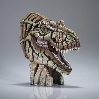 Enesco Edge Sculpture Tyrannosaurus T-Rex Dinosaurier-B&uuml;ste Miniaturfigur, 14 cm, mehrfarbig