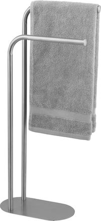 WENKO Handtuchst&auml;nder Mod. Levante freistehender Edelstahl Handtuchhalter platzsparend satiniertes Metall 30 x 79 x 17 cm Badezimmer Accessoires