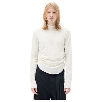 Ann Demeulemeester Lenart Oberteil mit Kr&auml;uselkragen - - Tops - Herren - Wei&szlig; - M