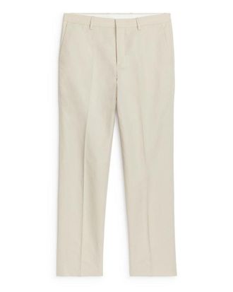 Arket Schmale Hose Aus Leinen Und Baumwolle -Beige