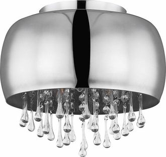 Globo Lighting Decken Lampe Leuchte Metall Chrom Glas Kristalle Klar Wohn Ess Zimmer Küche