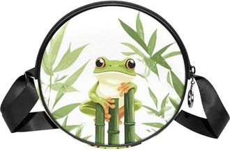 Generic Sac à bandoulière Circle pour femme, petit sac à bandoulière bleu avec fermeture éclair, bretelles réglables, sac à main rond décontracté pour femmes 