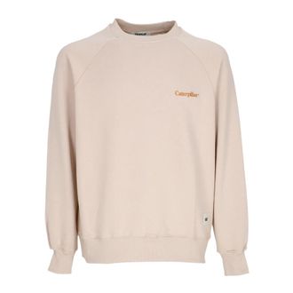 CAT Leichtes Raglan Crewneck Sweatshirt Elfenbein Creme - - Sweatshirts & Hoodies - Herren - Beige - M