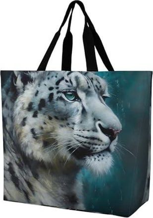 Generic L&eacute;opard Sac Fourre Tout R&eacute;utilisable Tote Bag Grand Sac Fourre-Tout Pour Voyage Travail Shopping