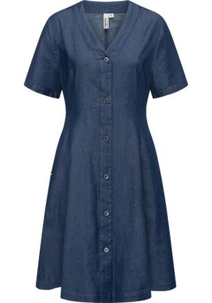 Ragwear Sommerkleid Kveeda Denim Sommerliches Minikleid mit Schleife am R&uuml;cken