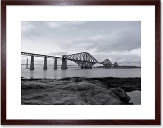 Wee Blue Coo The Art Stop PHOTO LANDMARK RIVER FORTH BRIDGES RAIL ROAD SCOTLAND FRAMED PRINT F12X5574