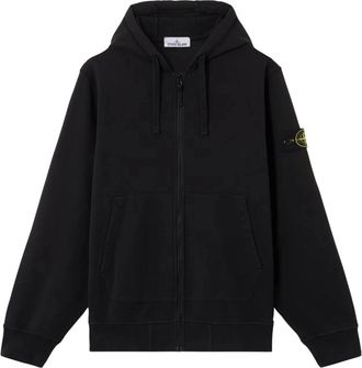 Stone Island Homme, Sweatshirts et sweats &agrave; capuche, Noir, Taille: 2XL 6100061 Hooded Zip SweaT-shirt