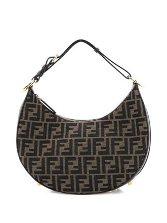 Fendi Fendigraphy Bag Zucca Canvas Small hobo bag - Marron