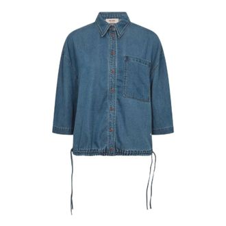 Mos Mosh MOS Mosh, Damen, Blusen & Hemden, Blau, MGr&ouml;&szlig;e