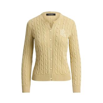 Ralph Lauren Zopfstrick-Cardigan - - Knitwear - Damen - Beige - XL