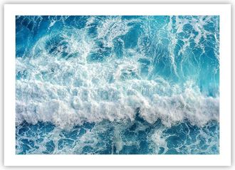 Arttor Wandposter Art Prints 70x50cm Poster ohne Rahmen Meer Welle Ozean K&uuml;che Wanddeko Bild Wand Kunstdruck Deko Wandbilder Dekoration Wohnzimmer Schlafzimm