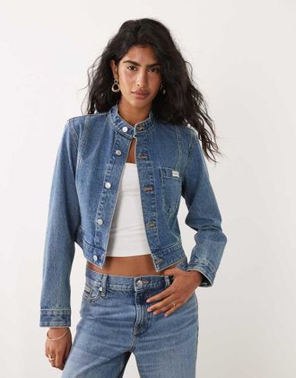 Calvin Klein Jeans Veste courte en jean - Bleu