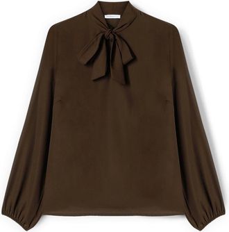 Motivi Femme, Blouses et Chemises, Brun, Taille: 34 FR Blouse en Georgette avec