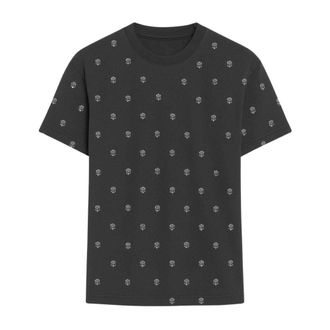 John Richmond T-Shirt mit ikonischem Allover-Motiv - - Tops - Herren - Schwarzk - XL