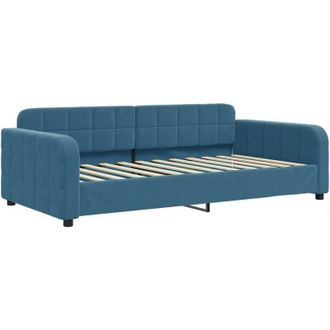 vidaXL Tagesbett Blau 90x200 cm Samt Vidaxl