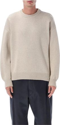 Colorful Standard Homme, Pulls, Beige, Taille: S Pull Ras du Cou Oversize en Laine M&eacute;rinos