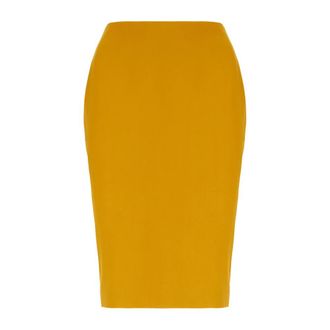 Saint Laurent Bleistiftrock aus Satin - - Skirts - Damen - Orange - XS