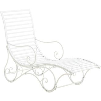 Clp Chaise longue de jardin Amiens Blanc