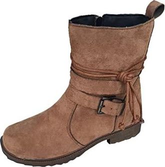 Generic Bottines &agrave; plateforme - Semelle de cheville - Fermeture &eacute;clair &eacute;paisse - Pour femme - Talon - Bottes dhiver pour femme - Larges, marron, 40 EU