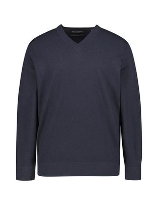 Marc O'Polo Herren Pullover blau unifarben
