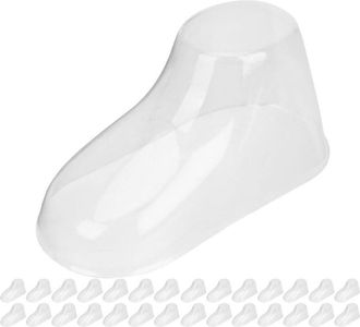 BESPORTBLE 50 Stück Transparente Babyschuh Präsentationsständer aus Flexiblem PVC Kleinkindfußmodelle für Babyschuhe und Socken Kunststoff Schuhhalter für Schuhg