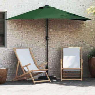vidaXL Vidaxl - Parasol de jardin demi Vert 294 x 150 x 224 cm tissu