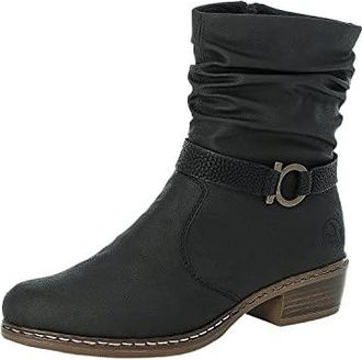 Rieker Femme Y08R1 Botte Tendance, Noir 00, 39 EU