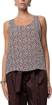 Kaos Kaos, Femme, Tops, Brun, Taille: 40 FR Printed Crepe de Chine Top