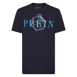 Philipp Plein Homme, Tops, Bleu, Taille: 2XL T-shirt &agrave; col rond