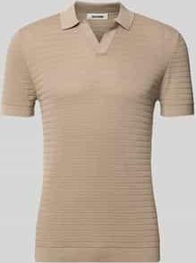 Drykorn Slim Fit Strick-Poloshirt mit Strukturmuster Modell BRAIAN