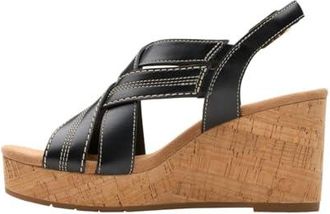 Clarks Sabina Sling, Sandalia Mujer, Black/Black, 36 EU