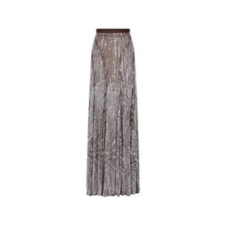 Paco Rabanne Sequin-embellished Embroidered Maxi Skirt