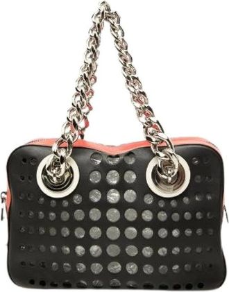 Prada Pre-owned City Fori Leather Tote Bag - Femme - Pre-owned - Noir - Taille: ONE Size