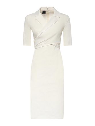 Pinko Robe Au Genou - Blanc