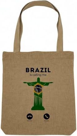 Fabulous Sac Shopping Tote Bag Aspect Lin - Brazil Is Calling Me Christ the Redeemer Rio Travel - Sac de Courses Toile Epaisse 360g Beige Naturel Cabas Port&eacute; E