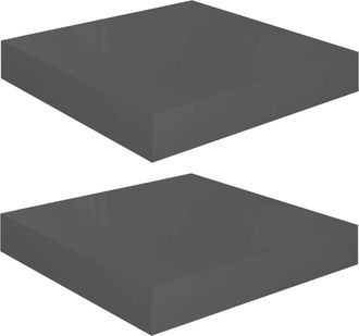 Generic Schwebendes Wandregal, 4 St&uuml;ck, MDF, Hochglanz-Wei&szlig;, Schwebendes Regal, 23/40/50/60/80/90/120 cm, Wandregal f&uuml;r Wohnzimmer/Arbeitszimmer/Bad/K&uuml;che (23