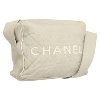 Chanel Sac bandouli&egrave;re en toile vintage Pre-owned - Femme - Pre-owned - Beige - Taille: ONE Size
