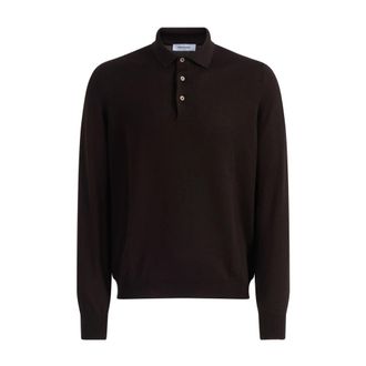 Gran Sasso Merino-Wolle Poloshirt - - Knitwear - Herren - Braun - 2XL