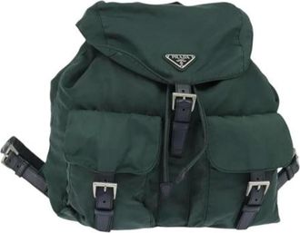 Prada unisex, Pre-owned, Vert, Taille: ONE Size Sac &agrave; dos Vintage en Nylon Pre-owned