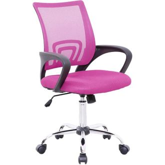 SVITA Svita - Chaise de bureau Enfants Adolescents Chaise pivotante Tissu Chaise de bureau rose