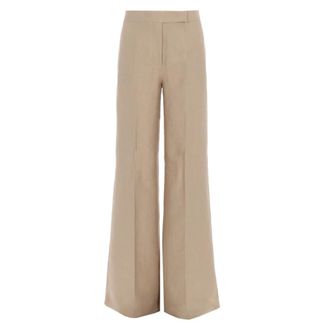Max Mara Hose mit weitem Bein und hoher Taille - - Trousers - Damen - Beige - XS