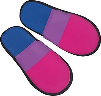 Generic Accueil Pantoufles Drapeau De La Fiert&eacute; Bisexuelle Unisexe Hiver Pantoufles Antid&eacute;rapant Chaussons Maison Pour Femmes H&ocirc;tel Int&eacute;rieur L