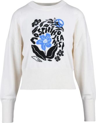 Moschino Femme, Pulls, Blanc, Taille: 40 FR Pullover corto