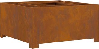 vidaXL Vidaxl - Feuerplatz Braun 80 x 80 x 40 cm Witterungsbest&auml;ndiger Stahl